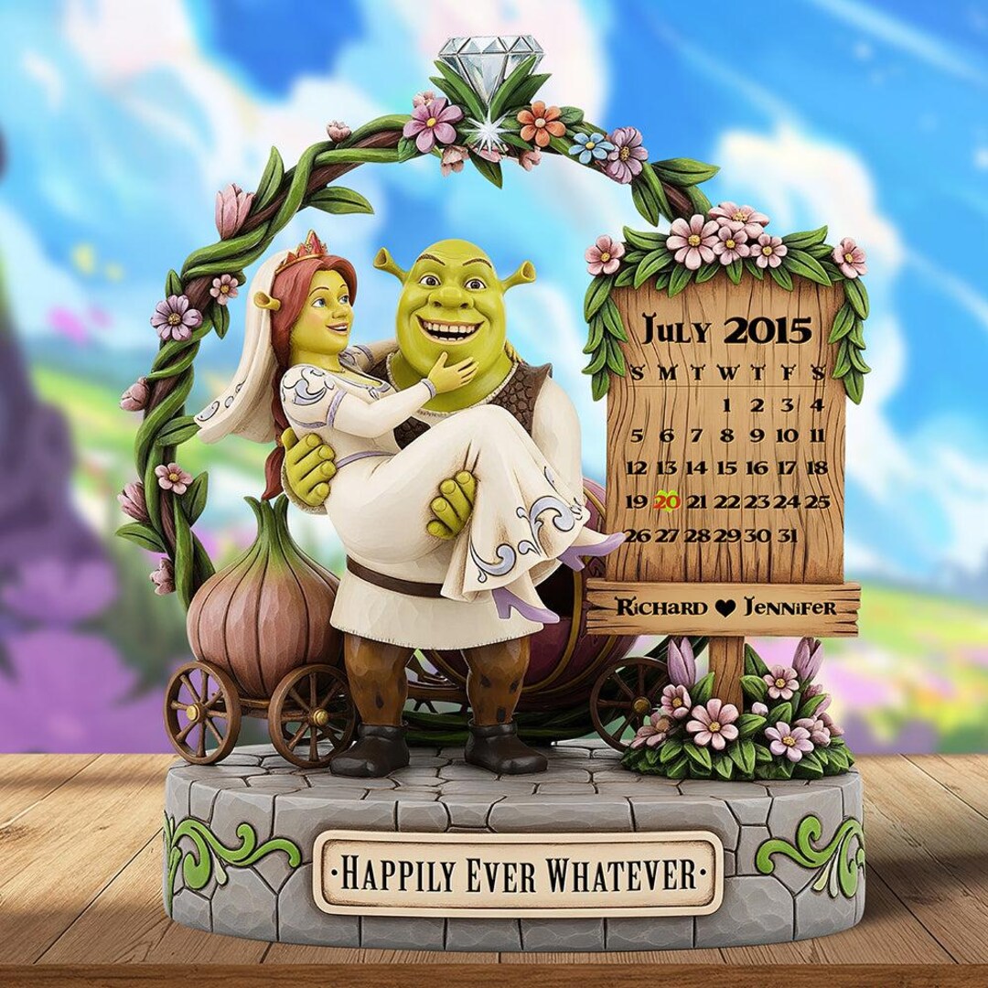 Shrek and Fiona Couple Married Acrylic Plaque, Disney Couple Love Sign ...
