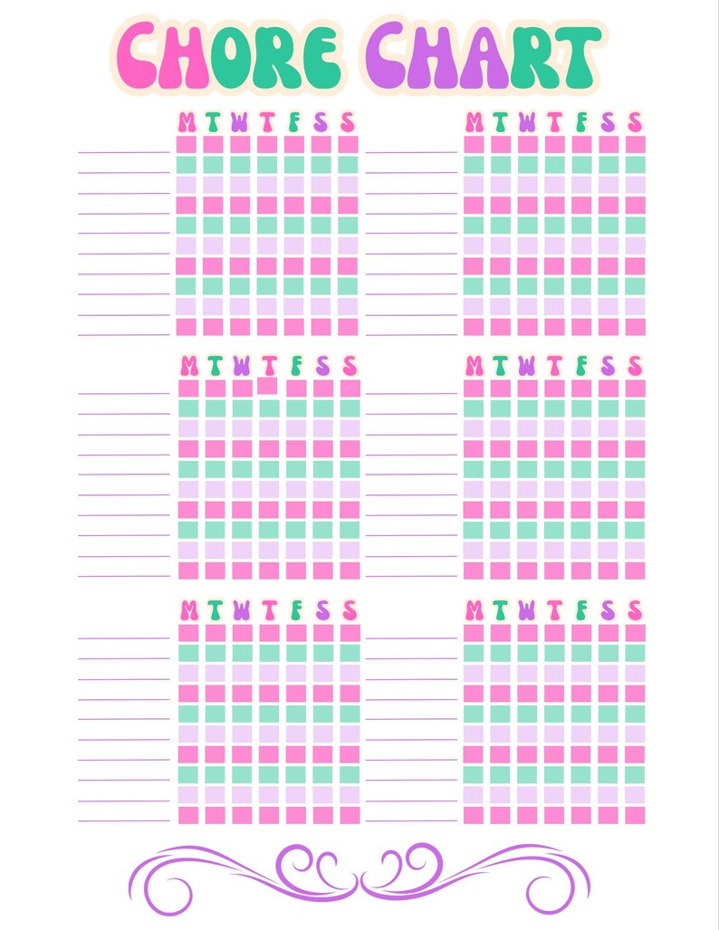 Editable Chore Chart Bundle: Daily, Weekly, Multi-child (digital ...