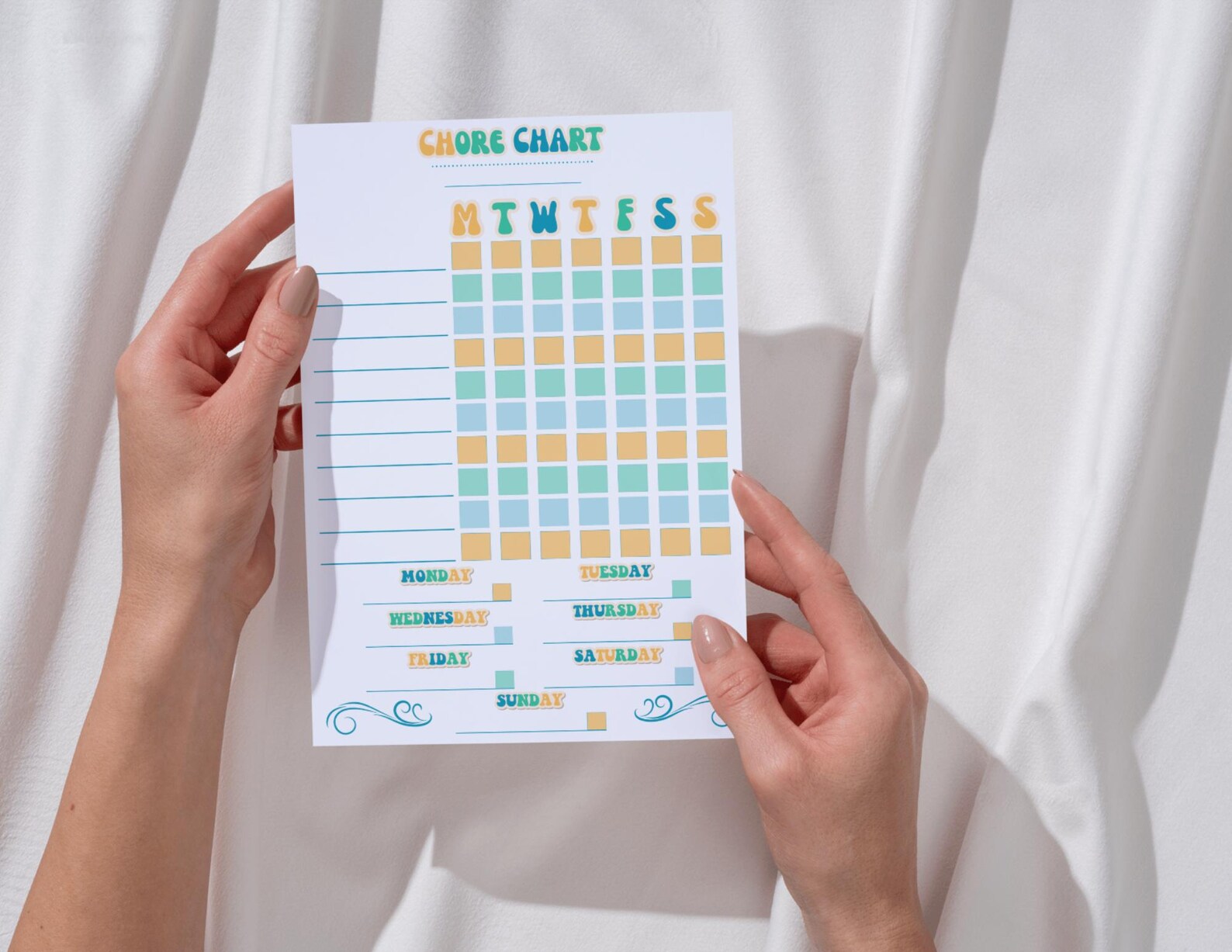 Editable Chore Chart Checklist Daily To-do Weekly Task Habit Chart ...