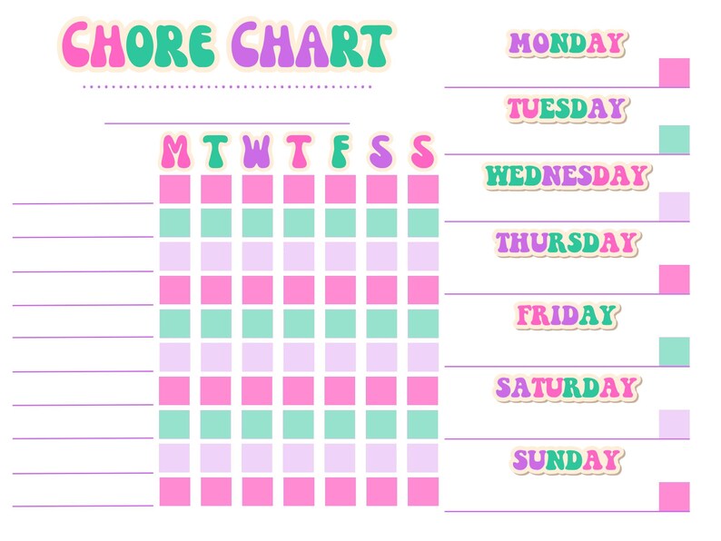 Editable Chore Chart Bundle: Daily, Weekly, Multi-child (digital ...
