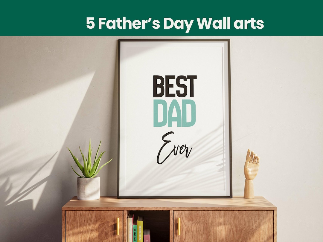 Father’s Day Wall Art Bundle, Set of 5 Printable Dad Quotes, Masculine ...