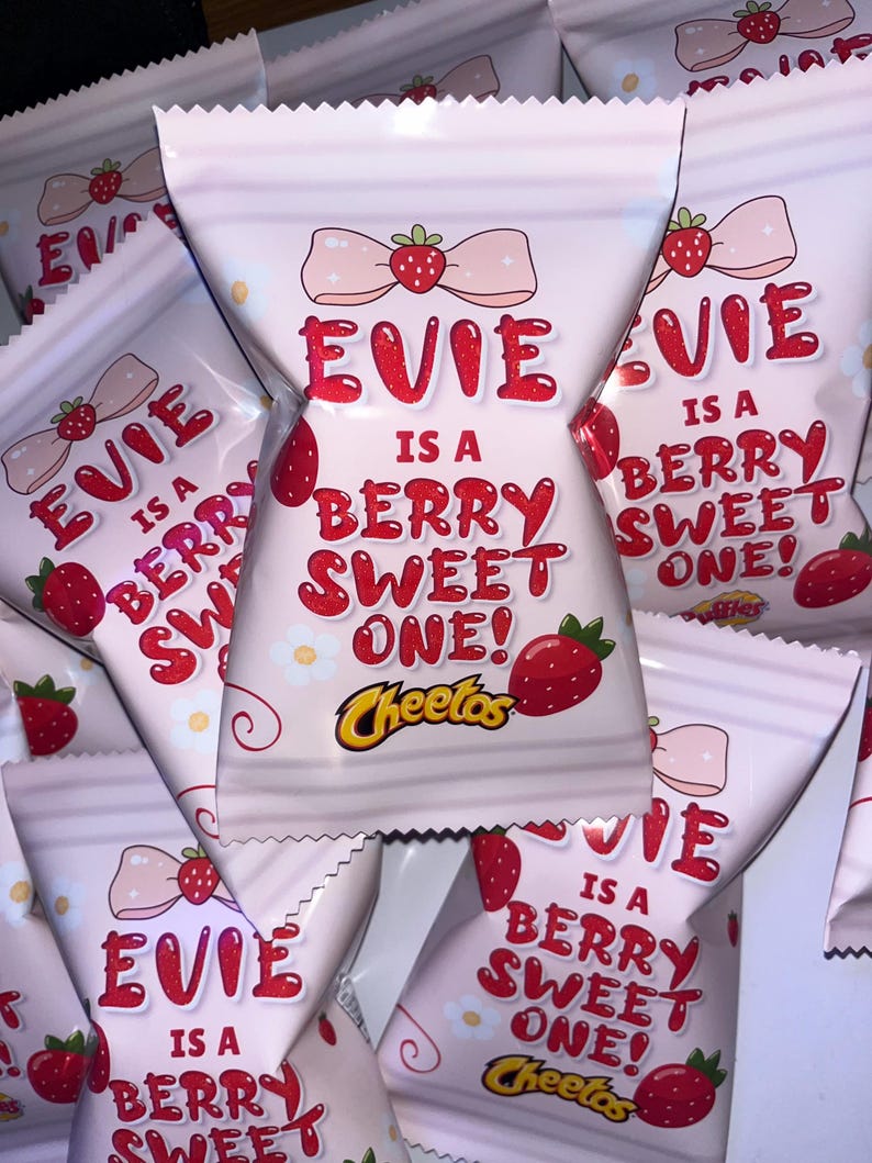 Berry Sweet One Chip Bag Party Favors-assembled & Filled - Etsy