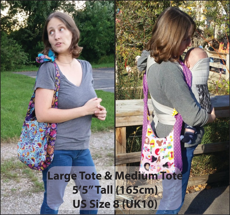 Infinity Tie Strap Tote Bag PDF Pattern: Adjustable Crossbody Purse ...