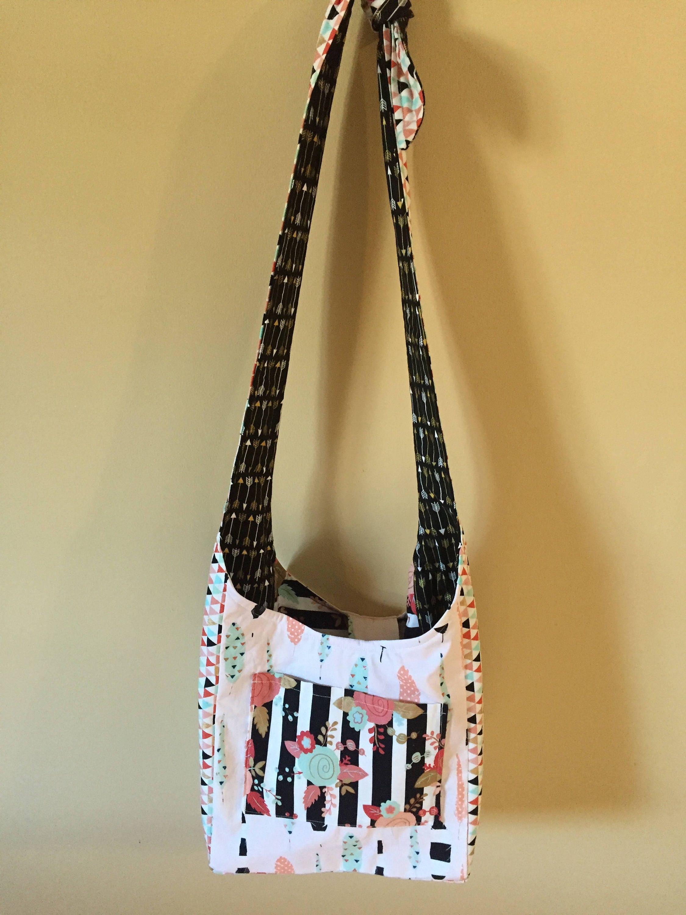 Infinity Tie Strap Tote Bag PDF Pattern: Adjustable Crossbody Large ...