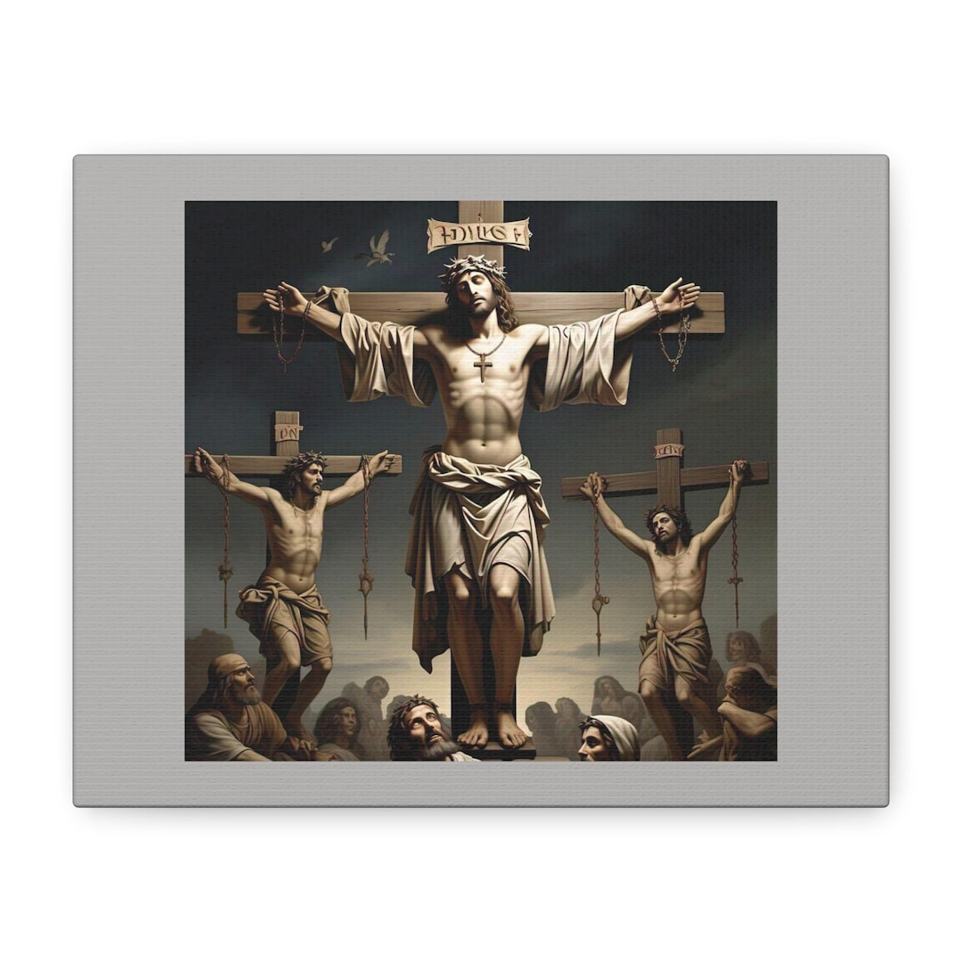 Canvas Print, Baroque Crucifixion Artwork, Christian Wall Decor ...