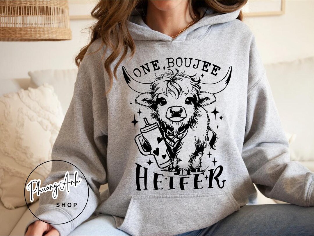 Highland Cow Png, One Boujee Heifer Png, Country Png, Farmer Png - Etsy