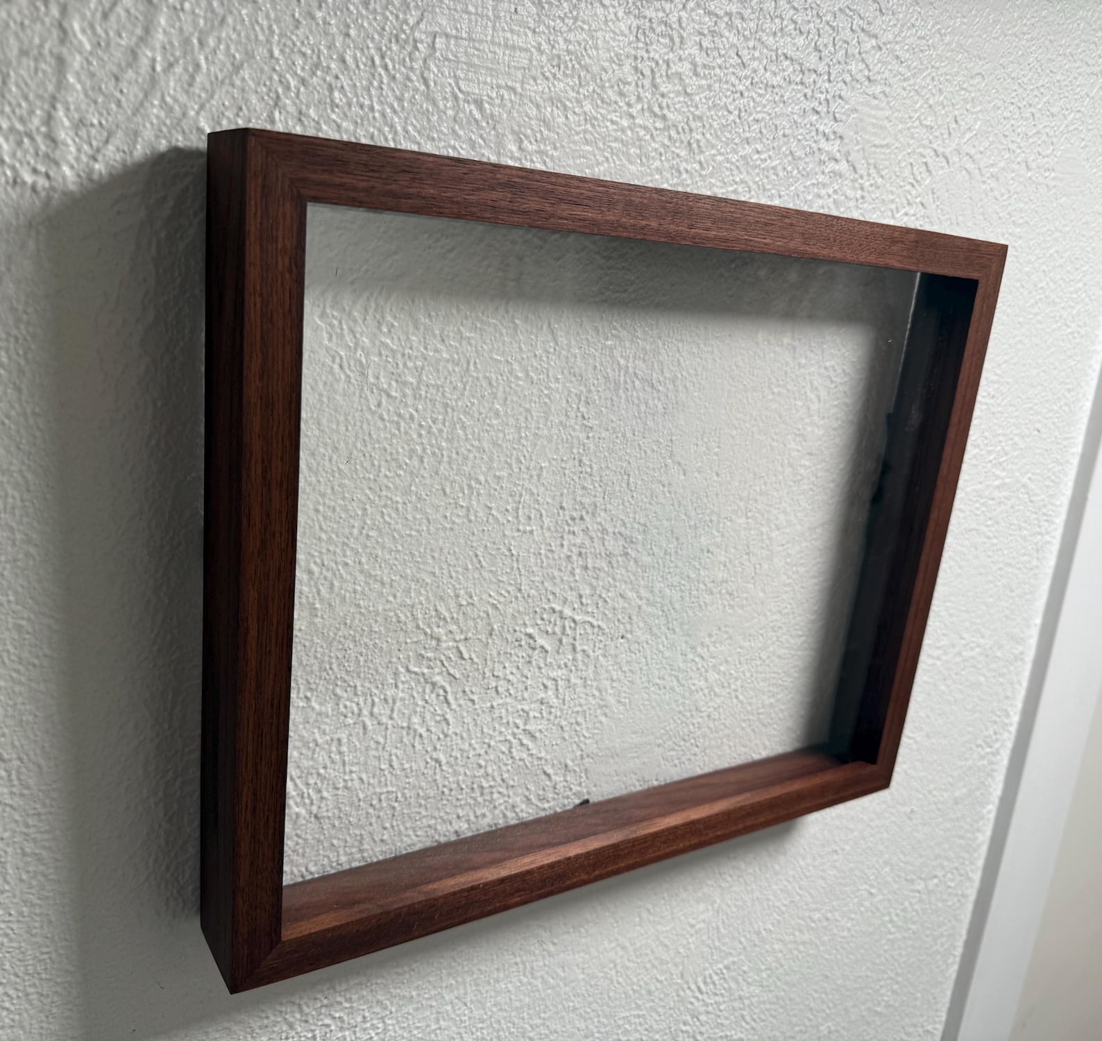 Walnut Shadow Box - Clear Back Panel - Etsy