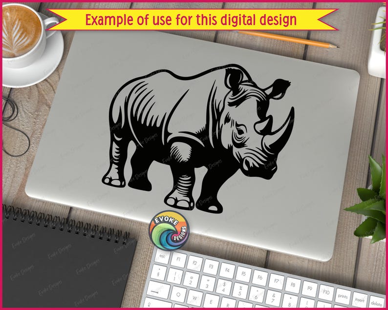 Rhino SVG - Rhinoceros Clipart Png, Wild Animal Safari Theme, Zoo ...