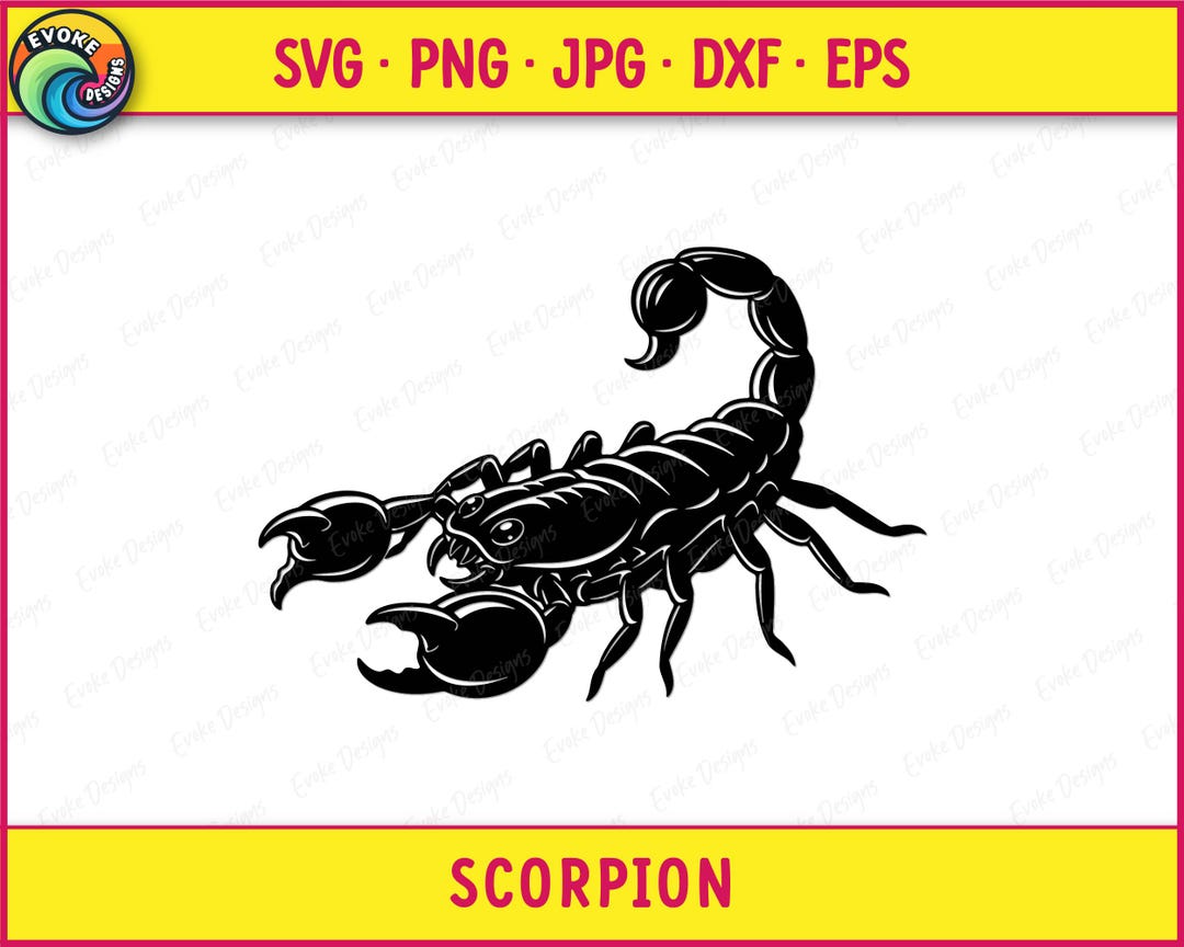 Scorpion SVG - Black Scorpion Silhouette, Scorpion PNG, Desert Scorpion ...