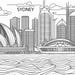 City Skylines Coloring Book Pages Set#3 5 Pages.instant Download.png ...