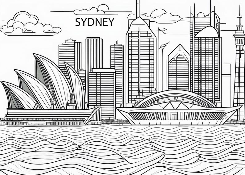 City Skylines Coloring Book Pages Set#3 5 Pages.instant Download.png ...