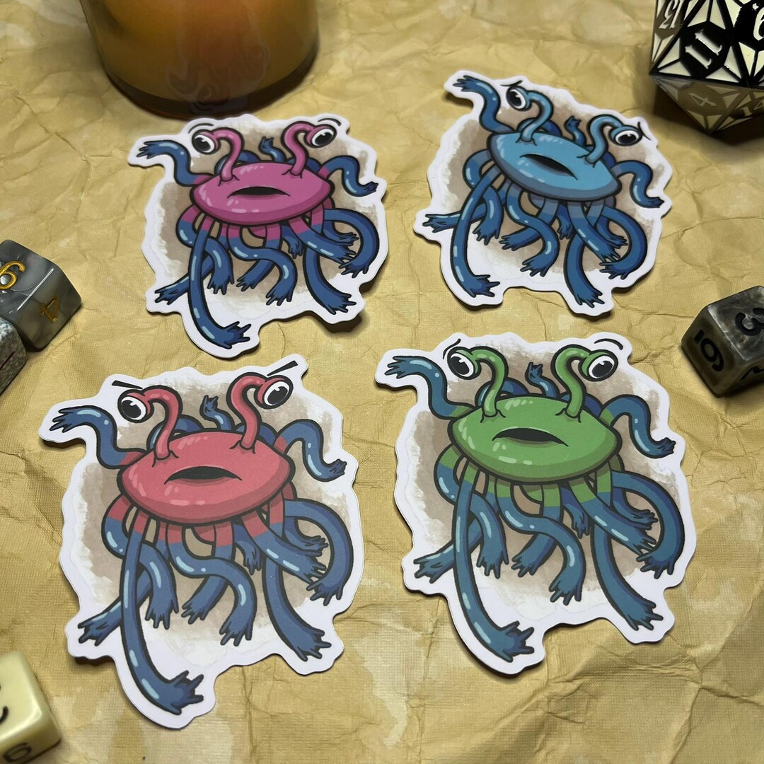 Emotional Flumph Dnd Matte Vinyl Sticker - Etsy