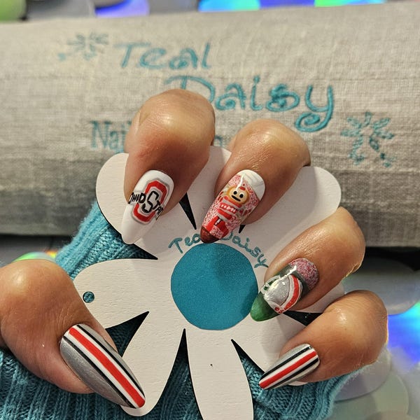 Ohio State Nails - Etsy