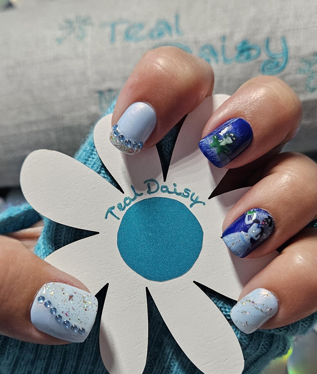 Tiana/frog, Cinderella/glass Slipper,princess,3d Art Press on Nails ...