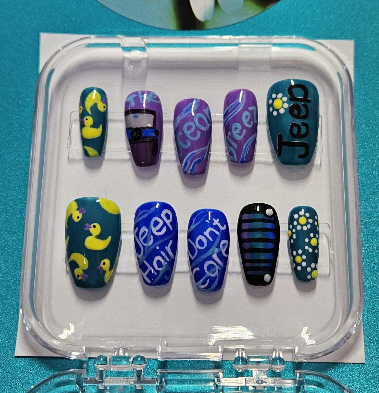 Your Jeep Custom Design, Made to Order,unique Jeep Just for You, Press on Nails Reusable, Hand ...