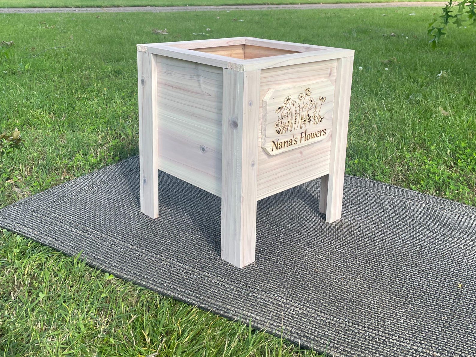 Cedar Planter Box, Welcome Front Door Decor, Housewarming Gift, Garden ...