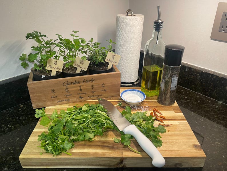 Indoor Herb Planter Box With Engraving. Gift for Her, Mother's Day ...