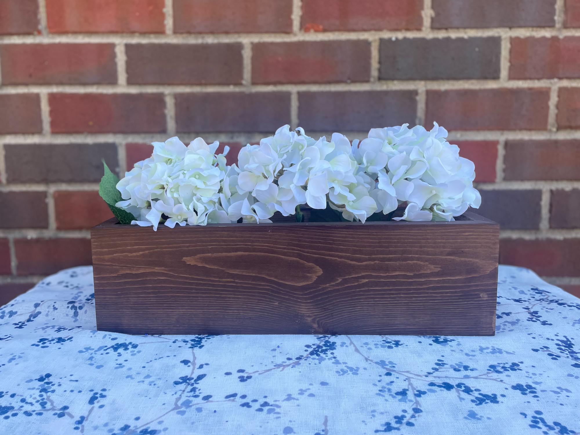 Rustic Planter Box Centerpiece Dining Table, Fireplace Decor, Wedding ...