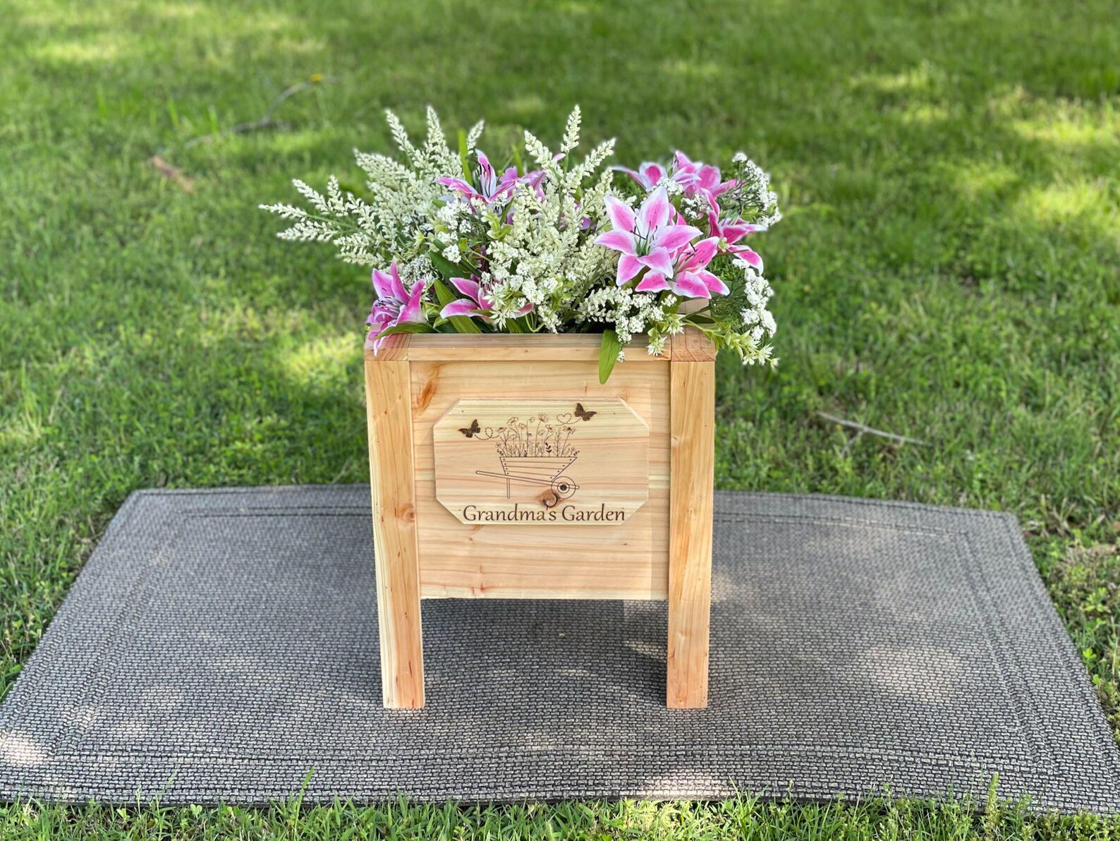 Cedar Planter Box, Welcome Front Door Decor, Housewarming Gift, Garden ...