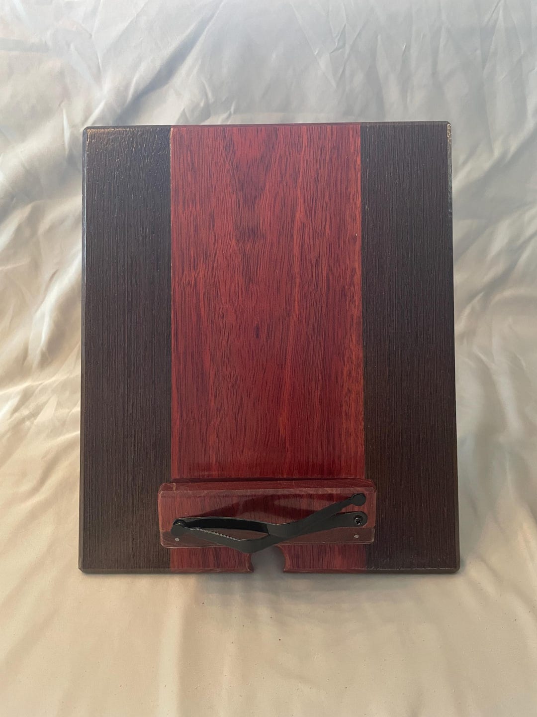 Handcrafted Cookbook & Tablet Stand – Multiple Exotic Hardwood ...