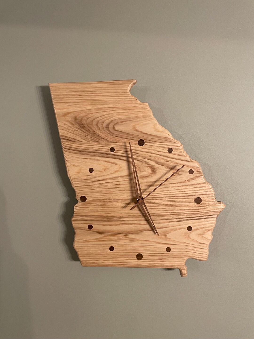 Handcrafted Ash Wood Georgia State Clock – Rustic Home Decor - Etsy