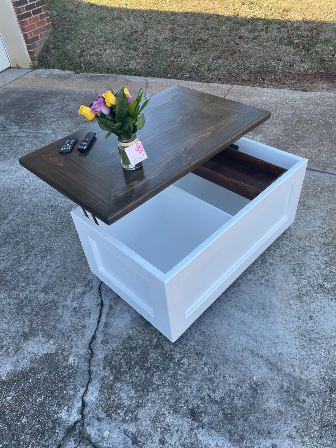 Rustic Lift-top Coffee Table | Handcrafted Coffee Table | Farmhouse ...