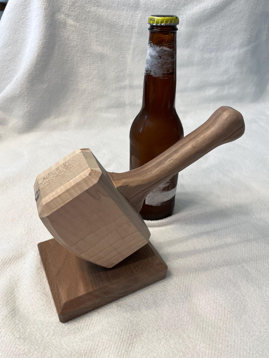 Rustic Curly Maple & Walnut Hammer Bottle Opener With Stand - Etsy