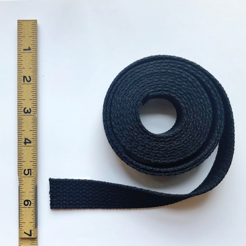 1 Inch Cotton Webbing Black Cotton Webbing 1 Inch Belt | Etsy