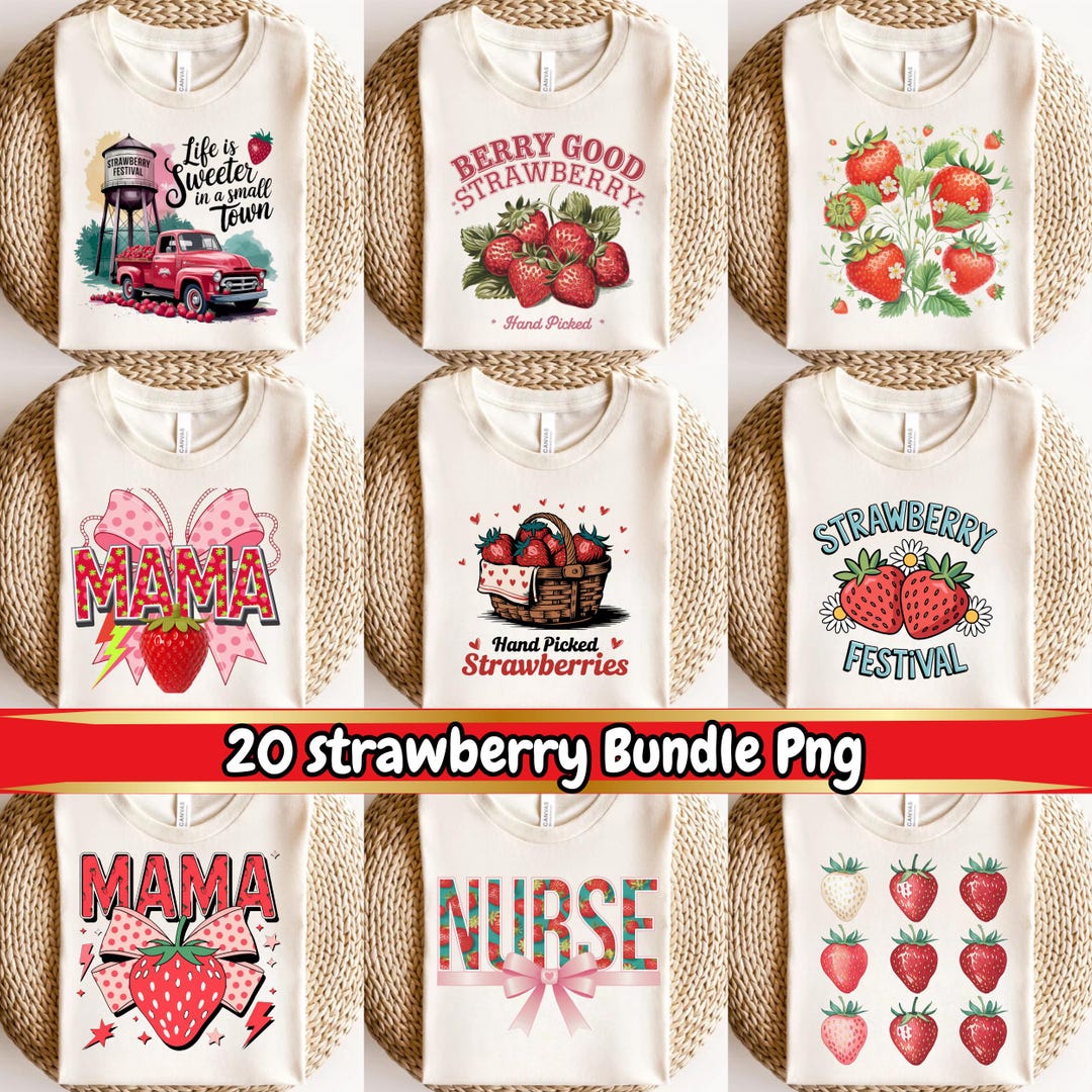 20 Strawberries Png, Vintage Strawberry Png, Strawberry Festival Png ...