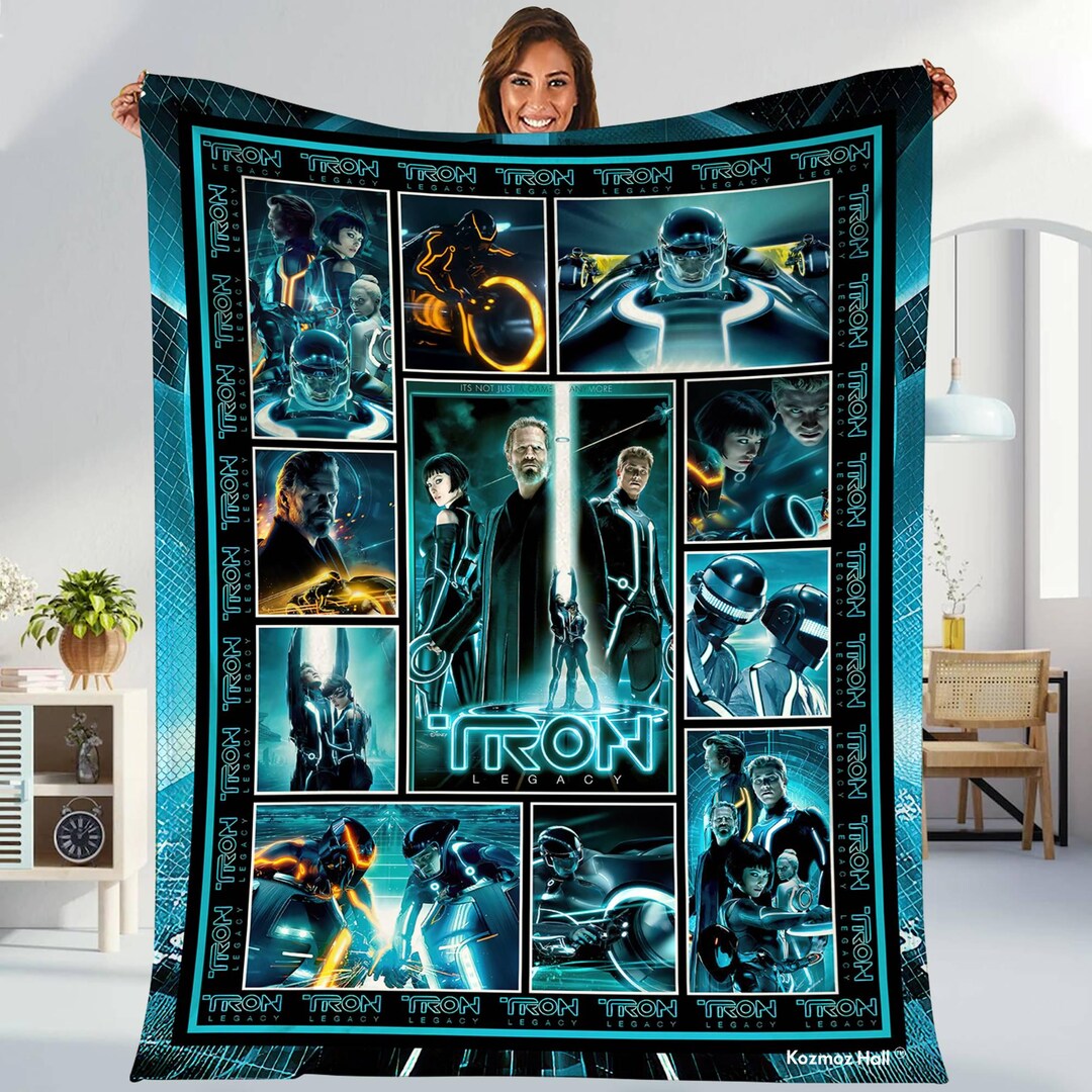 Flynns Arcade Blanket, Retro Tron Ares Legacy Movie, Tron Flynns Arcade ...