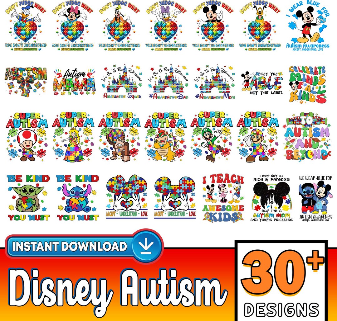 Disneyland Autism PNG Autism Awareness, Stitch and Lilo Download File ...