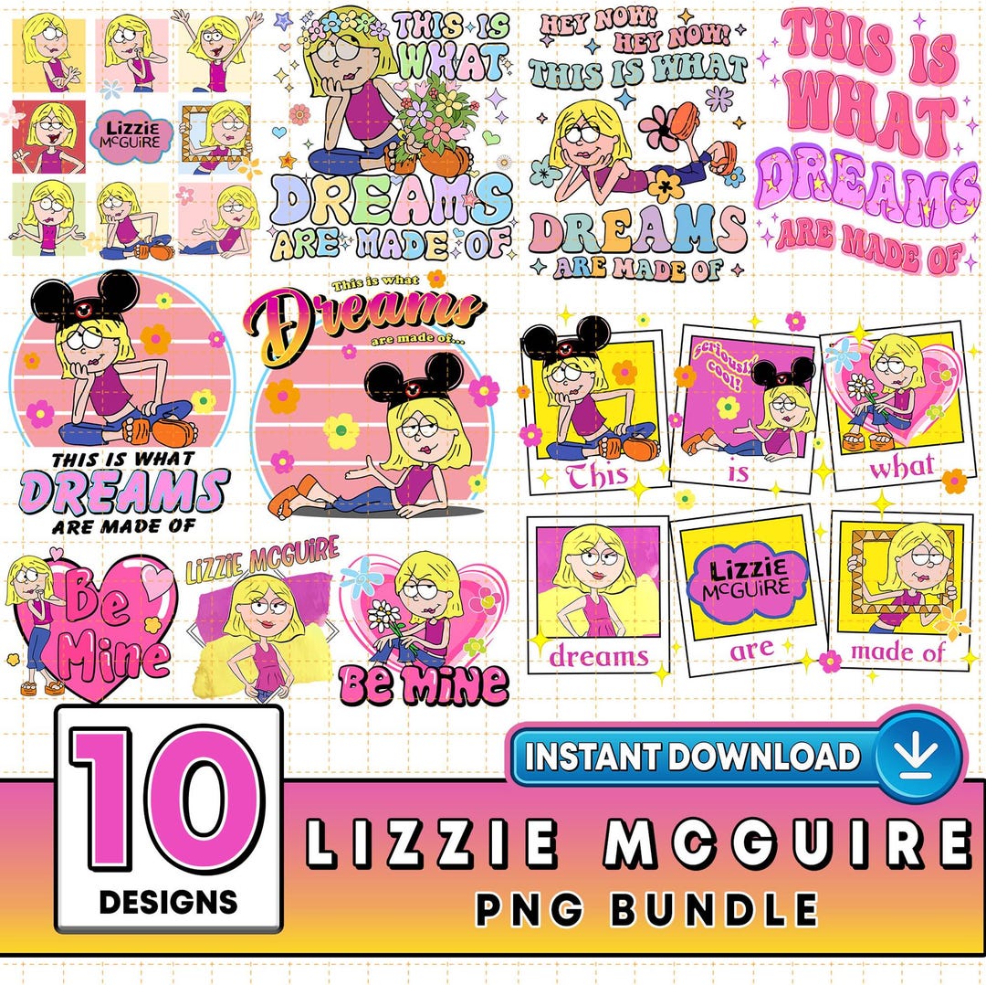 Lizzie Mcguire 10 Designs Bundle Png | Lizzie Mcguire Cartoon Png ...