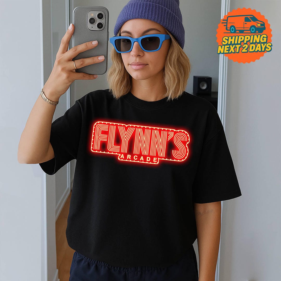 Flynns Arcade Shirt, Retro Tron Ares Movie Inspired Graphic, Tron ...