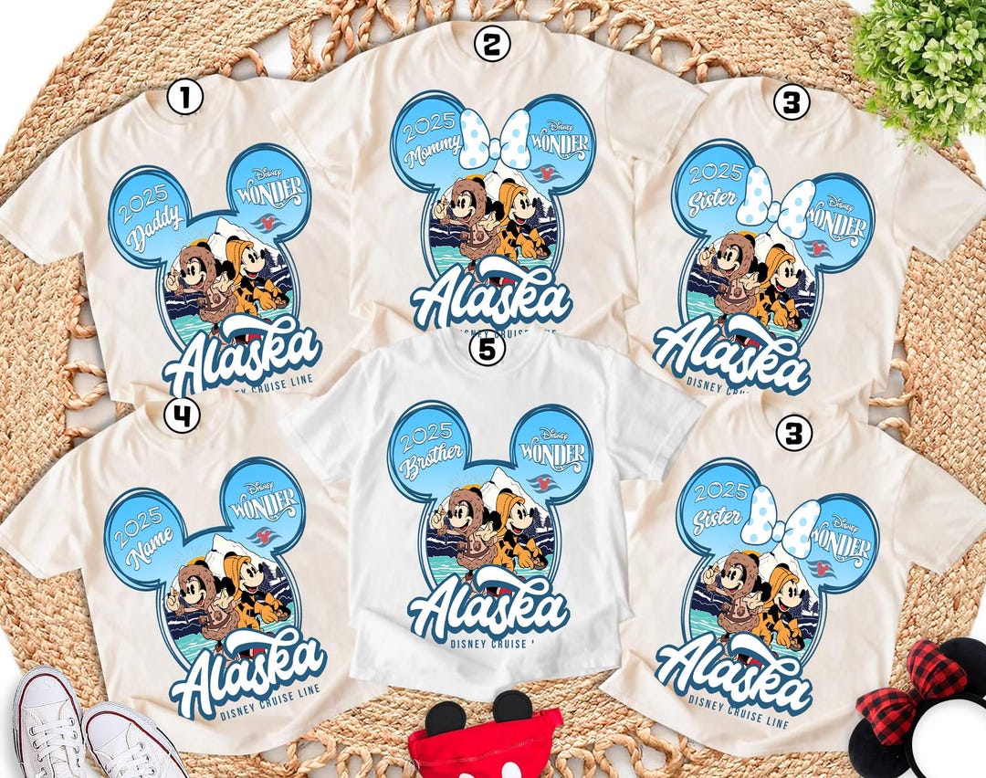 Comfort Colors Mickey Minnie Mouse Alaska Cruise Line 2025 Vacation ...