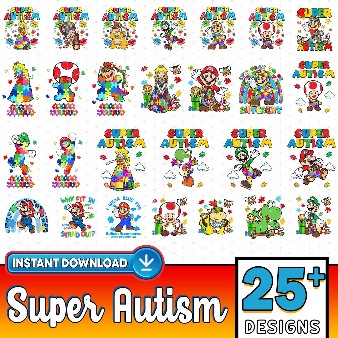 Super Autism PNG Super Mario Autism Disneyland File Download, Super ...