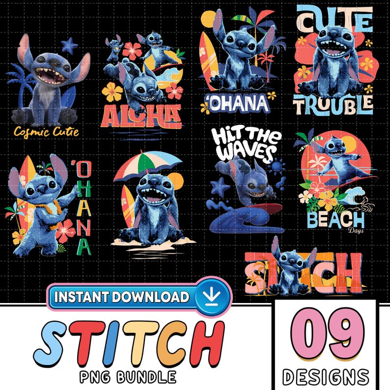 Lilo and Stitch Summer Vibes Digital File, Disneytrip Beach File ...