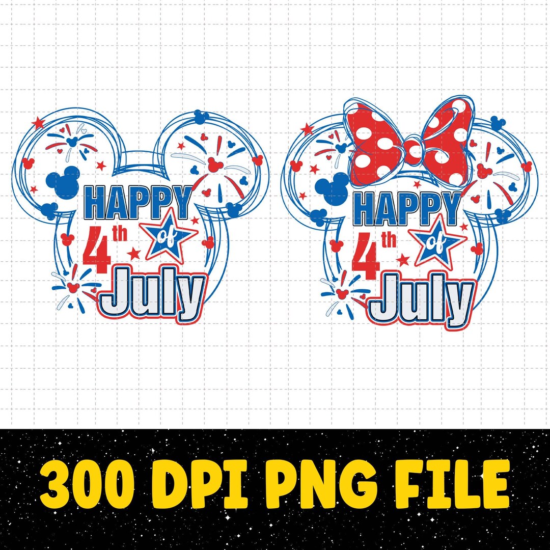 Disneyland Mickey & Friends 4th of July Png Mickey Minnie Fourth of ...