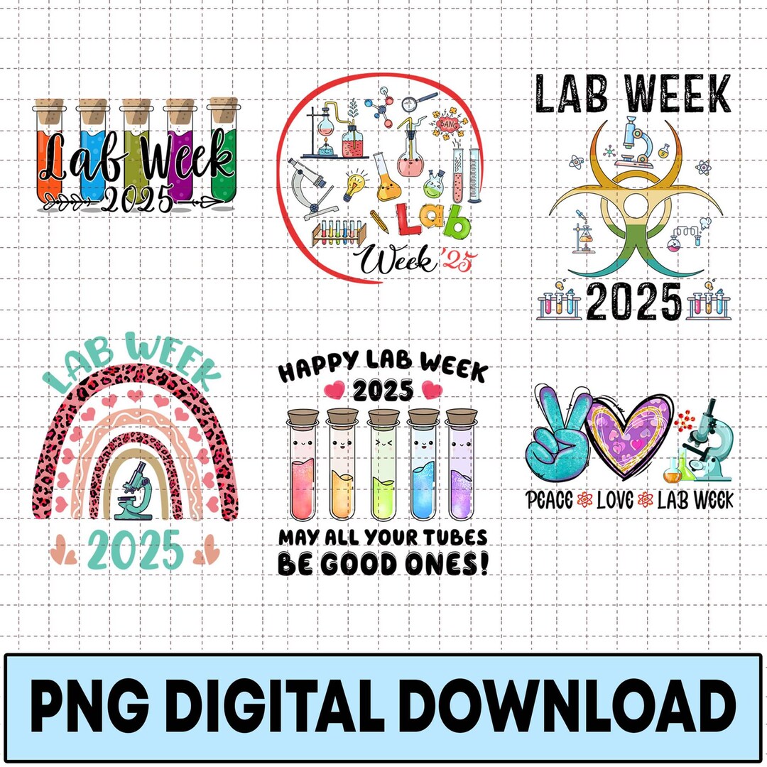 Happy Lab Week 2025 Bundle Png, Lab Week Png Download, Lab Scientist ...