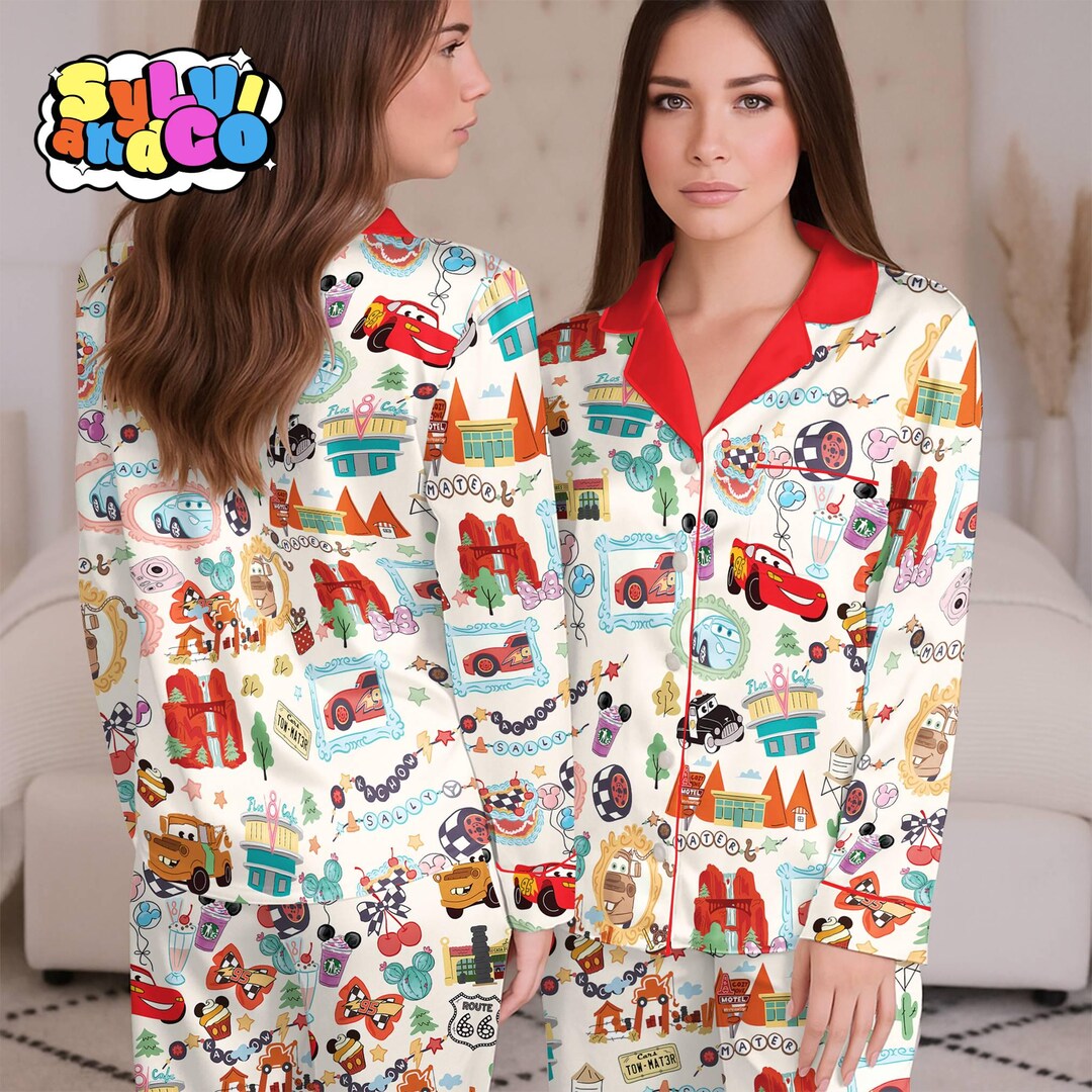 Lightning Mcqueen Pajamas Set, Pixar Cars Family Pajamas, Sally Luigi ...