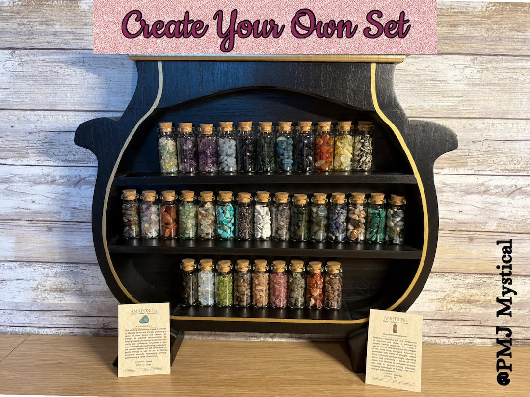 Crystal Chip Jar: Build Your Own Apothecary Bottles - Wicca, Pagan ...