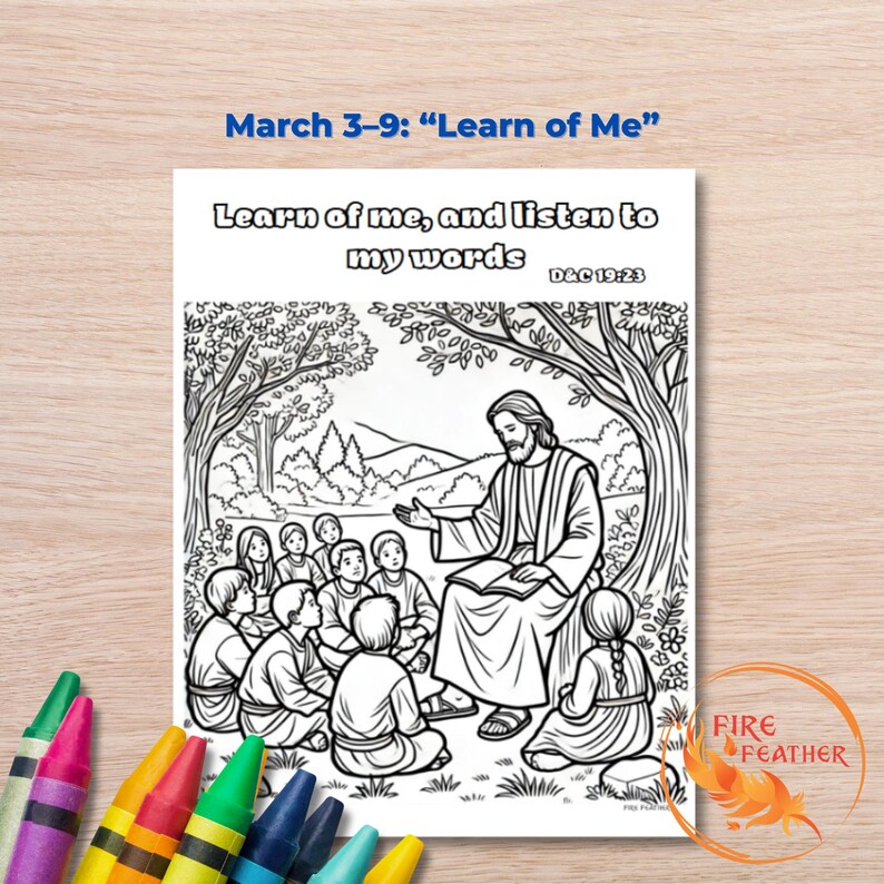 LDS Primary Monthly Coloring Page Bundle | Come, Follow Me | Doctrine ...