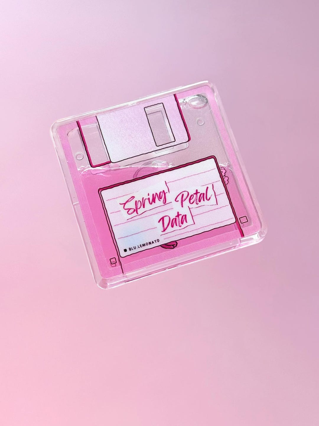 Spring Floppy Disk Shaker Charm | Handmade | Keychain | Badge Reel ...