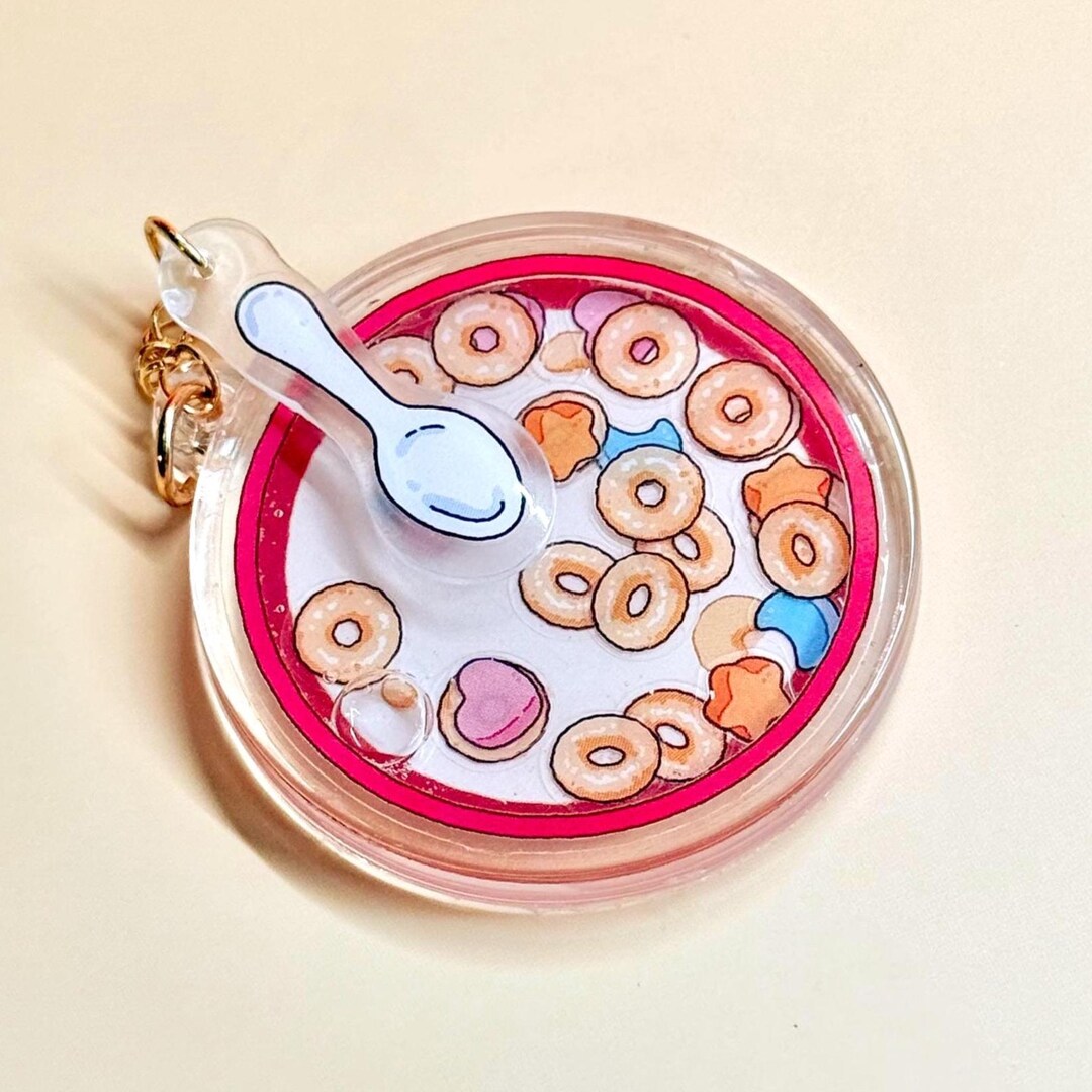 Cereal Shaker Charm | Keychain | Badge Reel | Phone Grip - Etsy