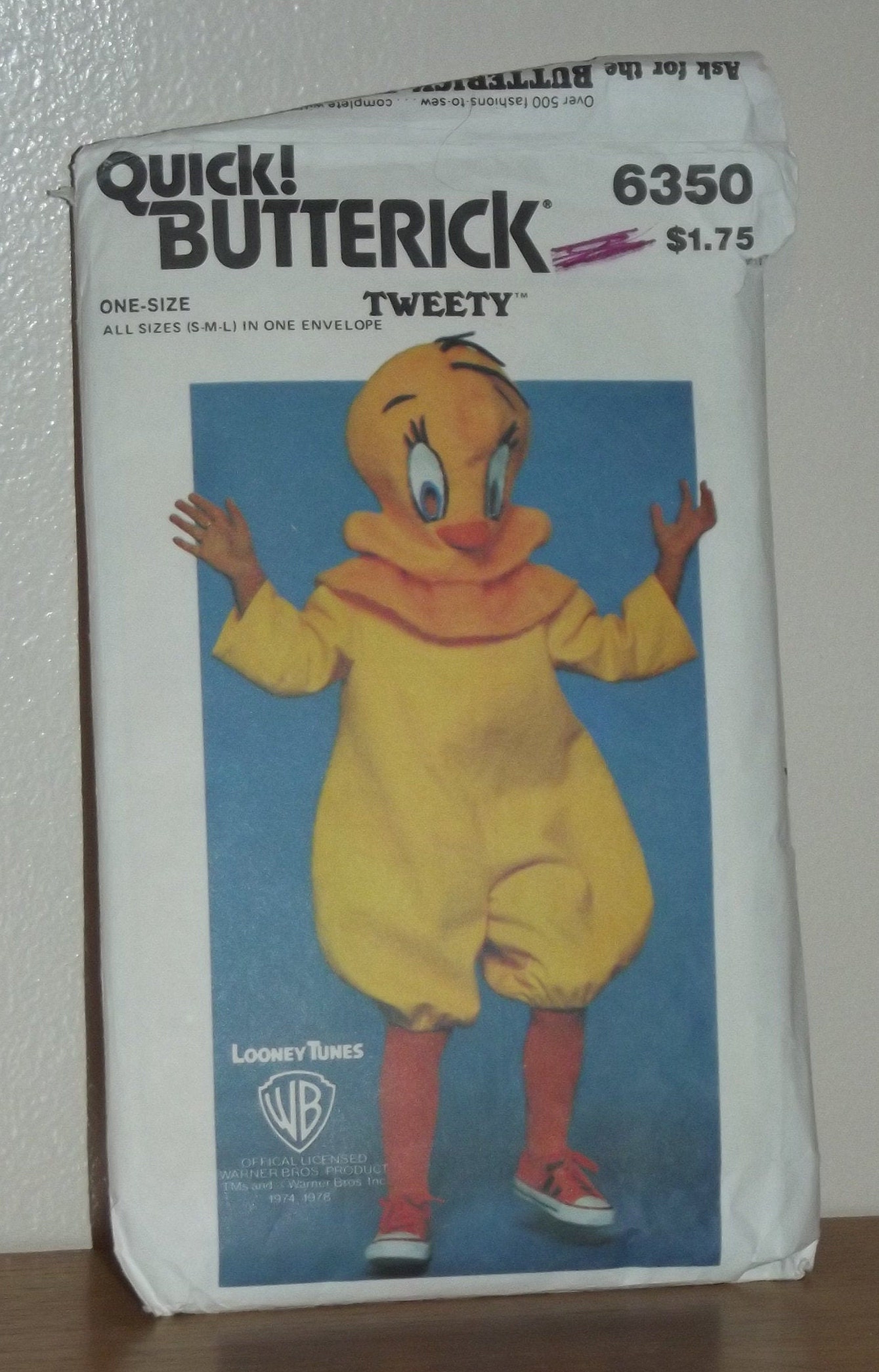 Butterick Quick Sewing Pattern 6350 Child Looney Tunes Tweety Bird ...