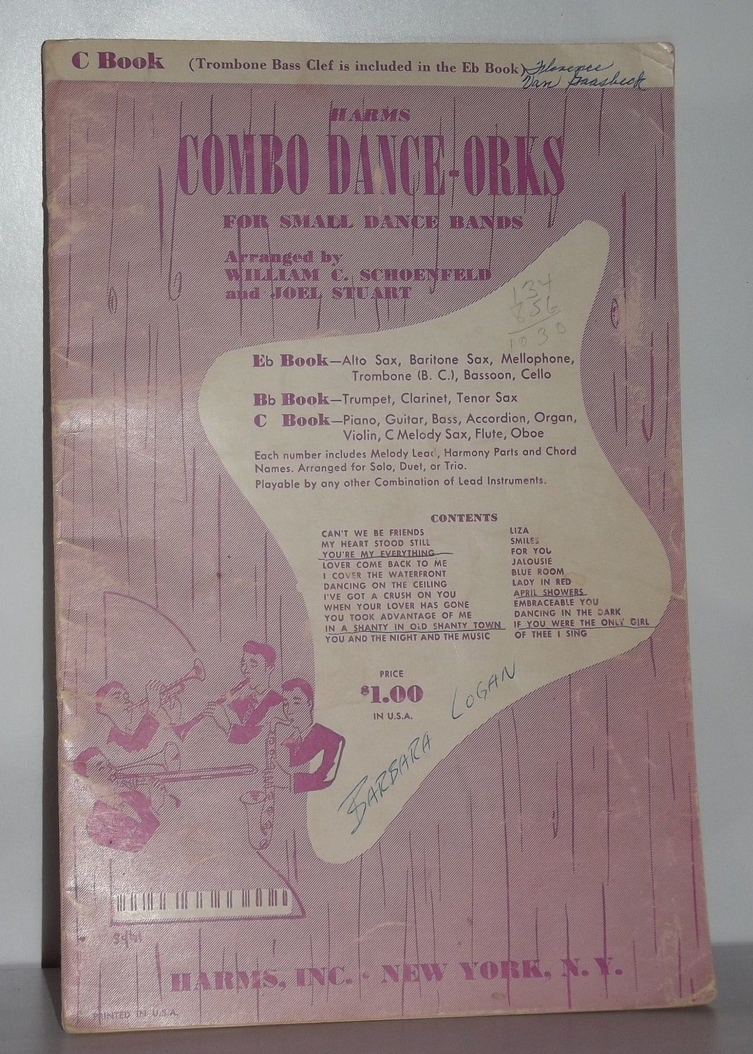 Harms Combo Dance-orks for Small Dance Bands C Book 1952 B50 - Etsy