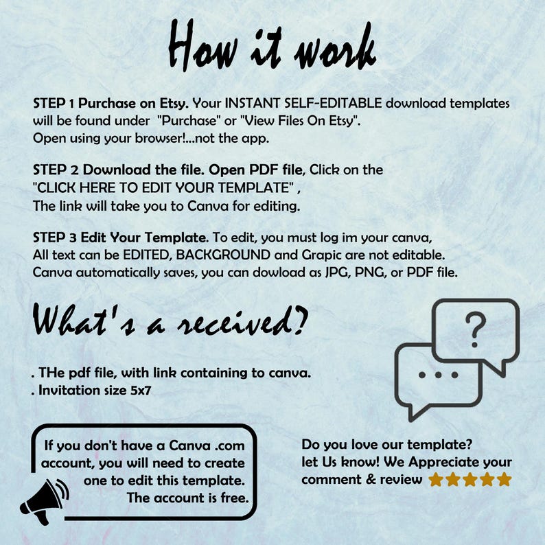 Editable Template Adult Men's Blue Silver Gold Decor Birthday Party ...