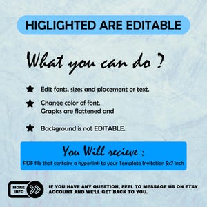 Editable Template Adult Men's Blue Silver Gold Decor Birthday Party ...