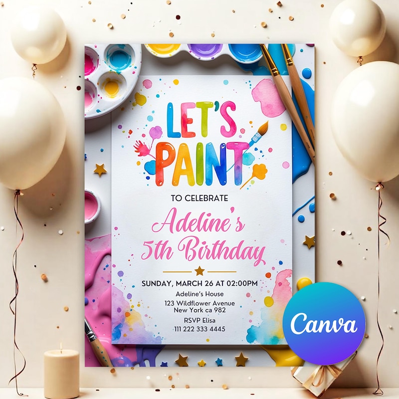 Paint Invitation - Etsy