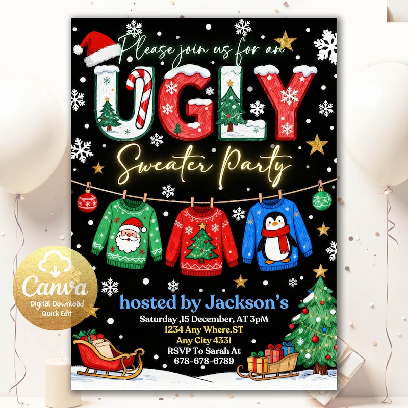 Ugly Holiday Sweater - Etsy
