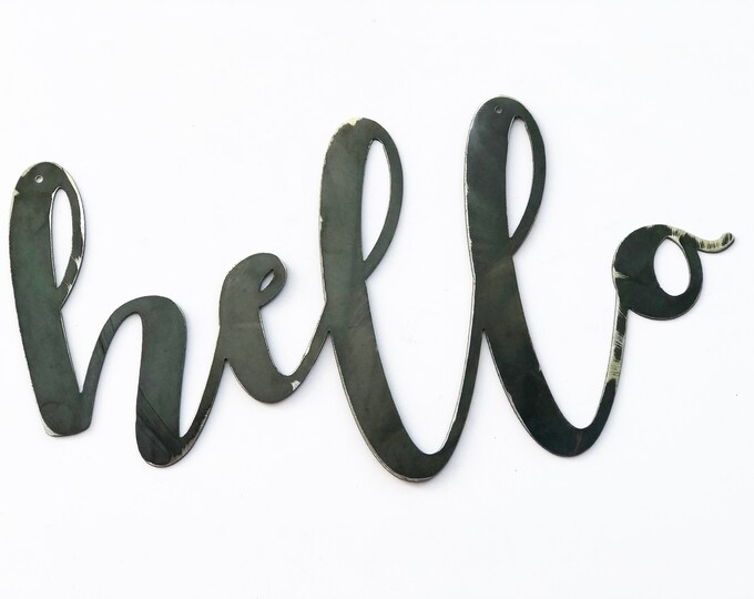 14" Metal Words for Home ~script Word Sign ~metal Wall Art ~hanging ...